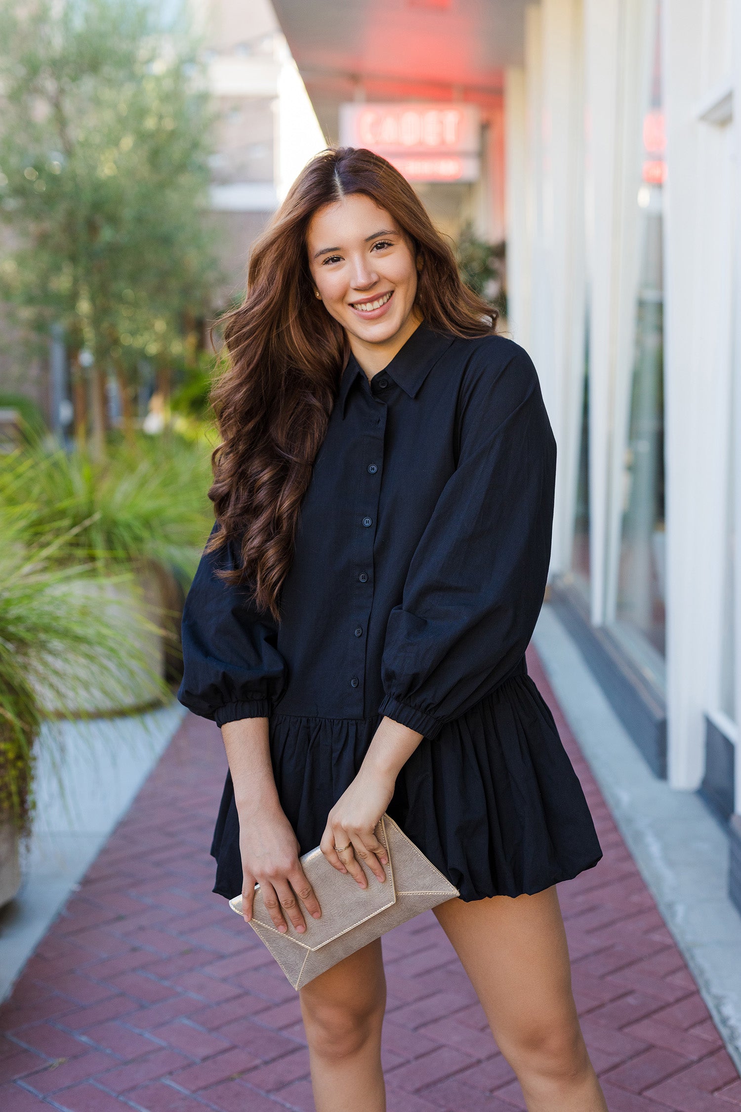 The Burning Question Black Bubble Hem Mini Dress – Shoppe Miah